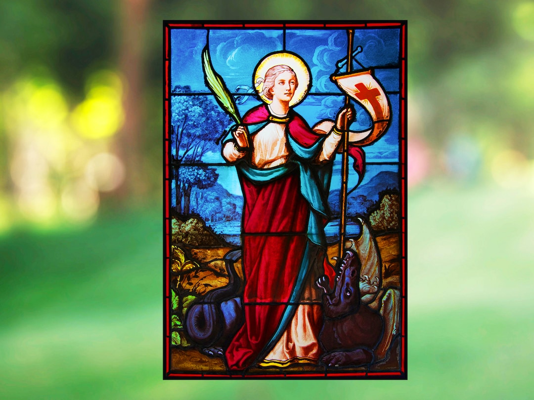 Saint George Stained Glass Window Film - Etsy