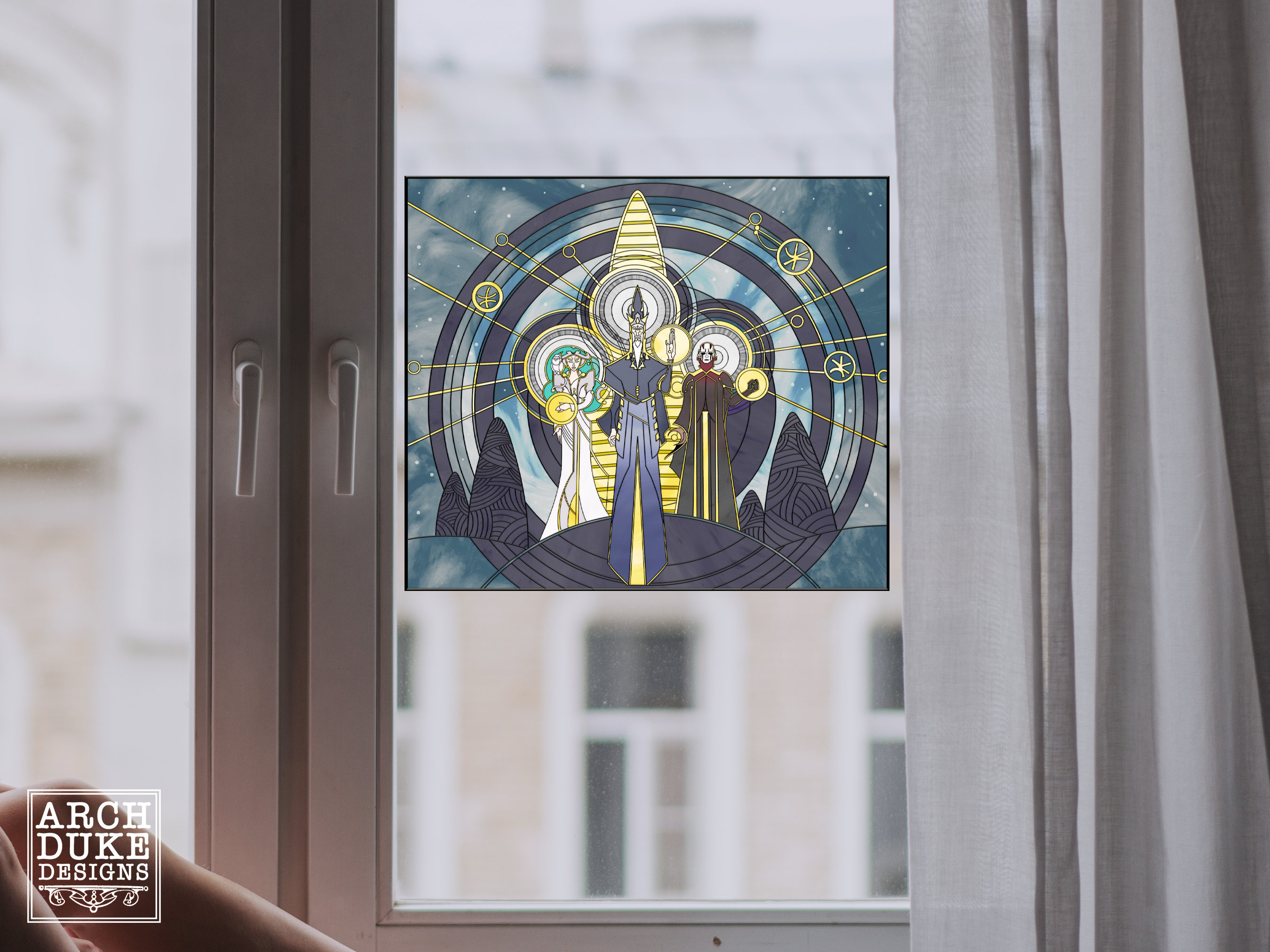 SW Mortis Gods Mural Stained Glass Window Film - Etsy