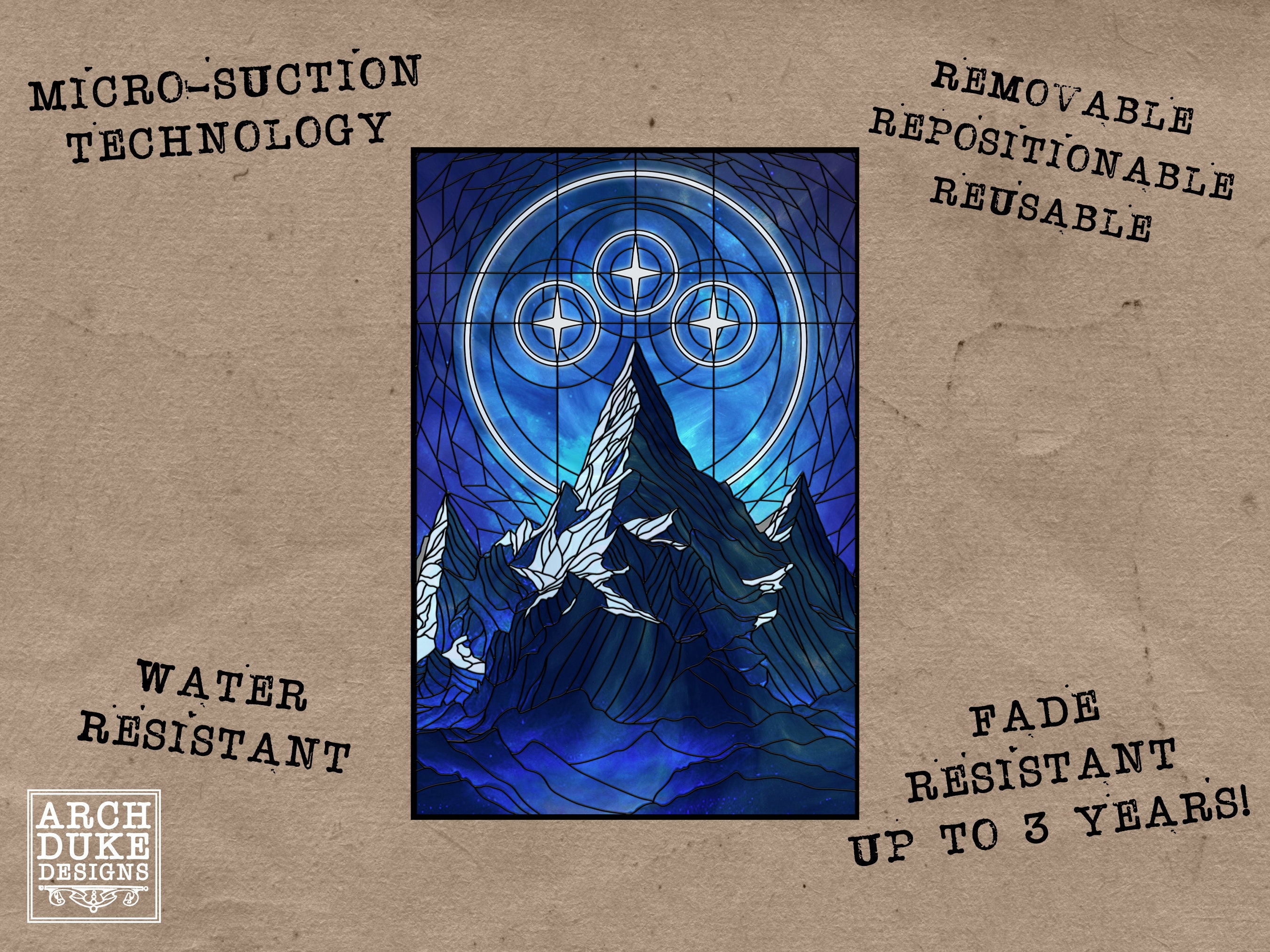 ACOTAR Velaris Mountains Stained Glass Window Film - Etsy