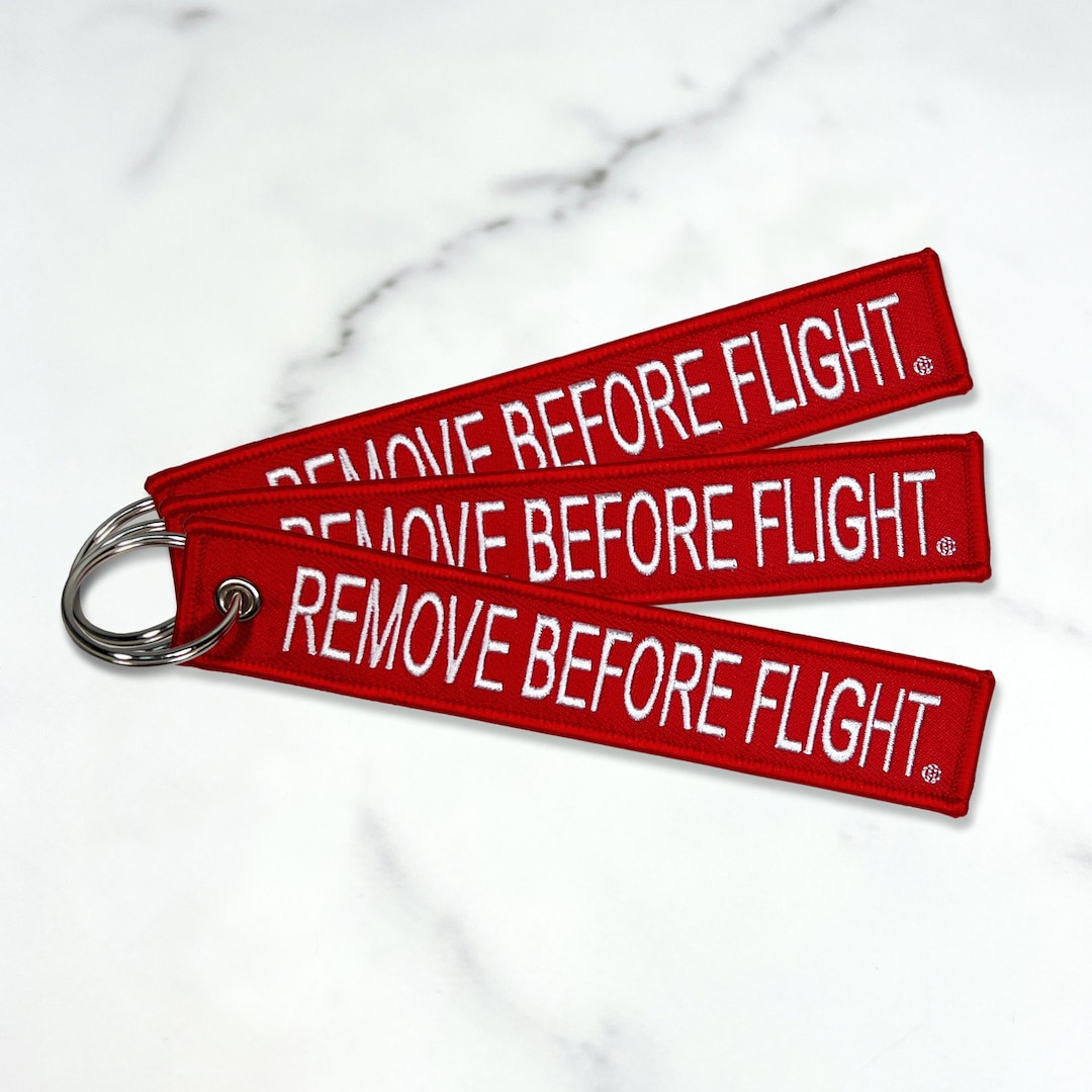 3 Pack - Remove Before Flight Red/white Key Chain 5.5" X 1" - Etsy
