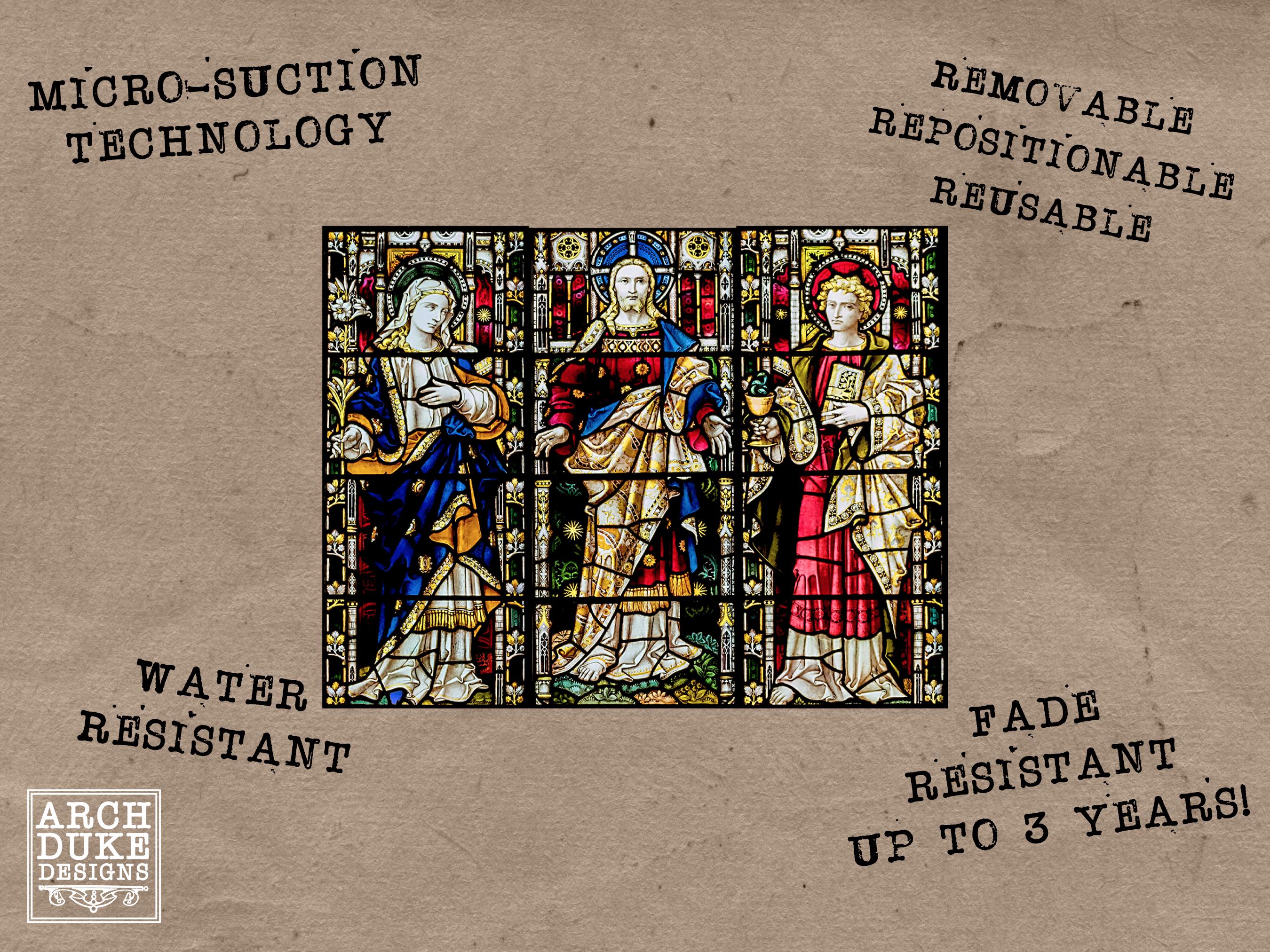 Jesus Mary and John Christian Stained Glass Window Film - Etsy