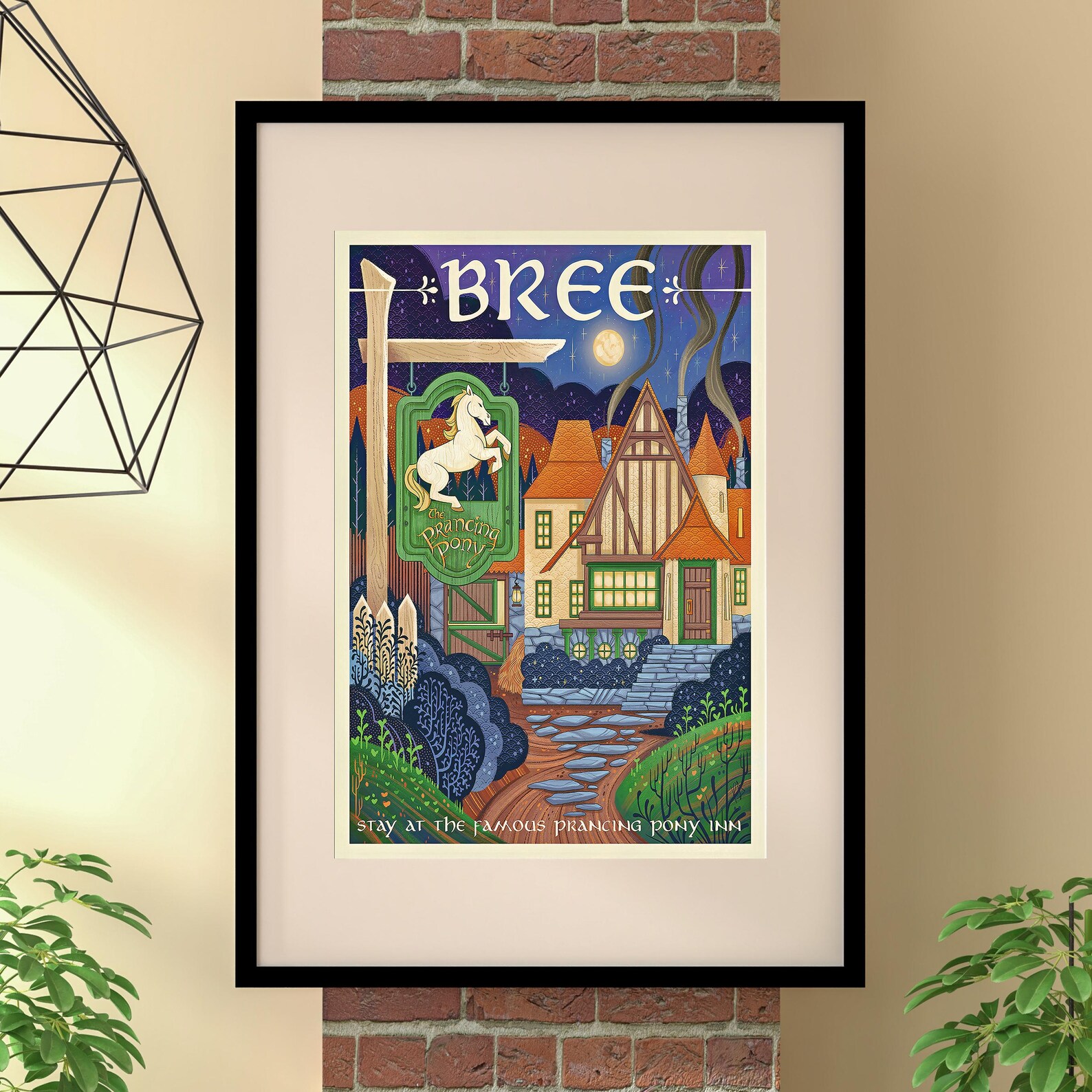 Bree Prancing Pony Travel Fantasy Rings Lord Unframed Poster - Etsy