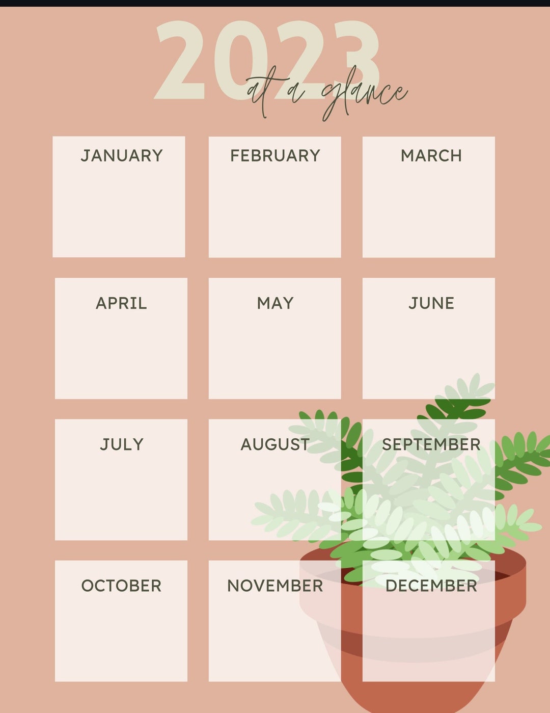 Plant Inspired 2023 Calendar and Planner - Etsy