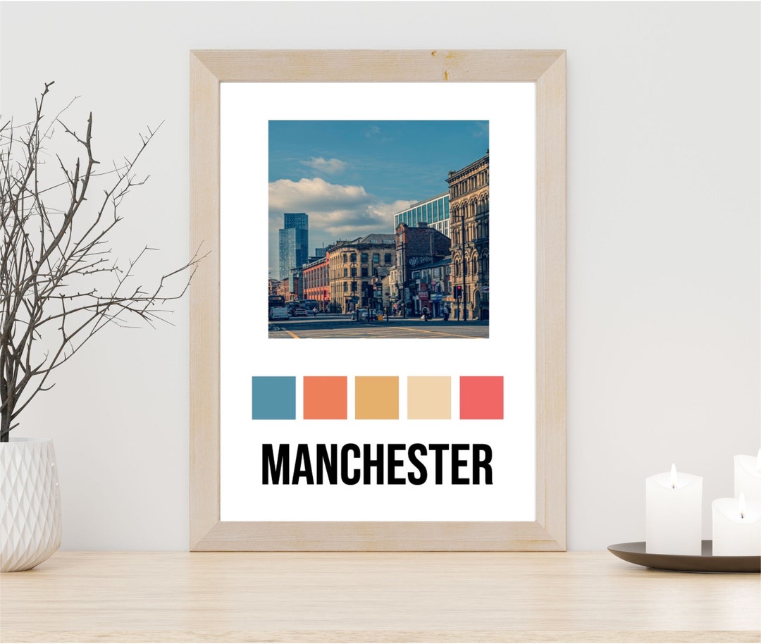 Manchester City Photograph Colour Palette Art Print Download Printable ...