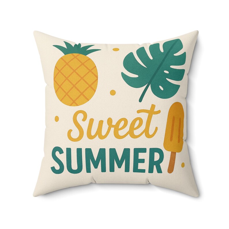 Sweet Summer Reversible Pillow | Pineapple & Popsicle Design, Tropical ...
