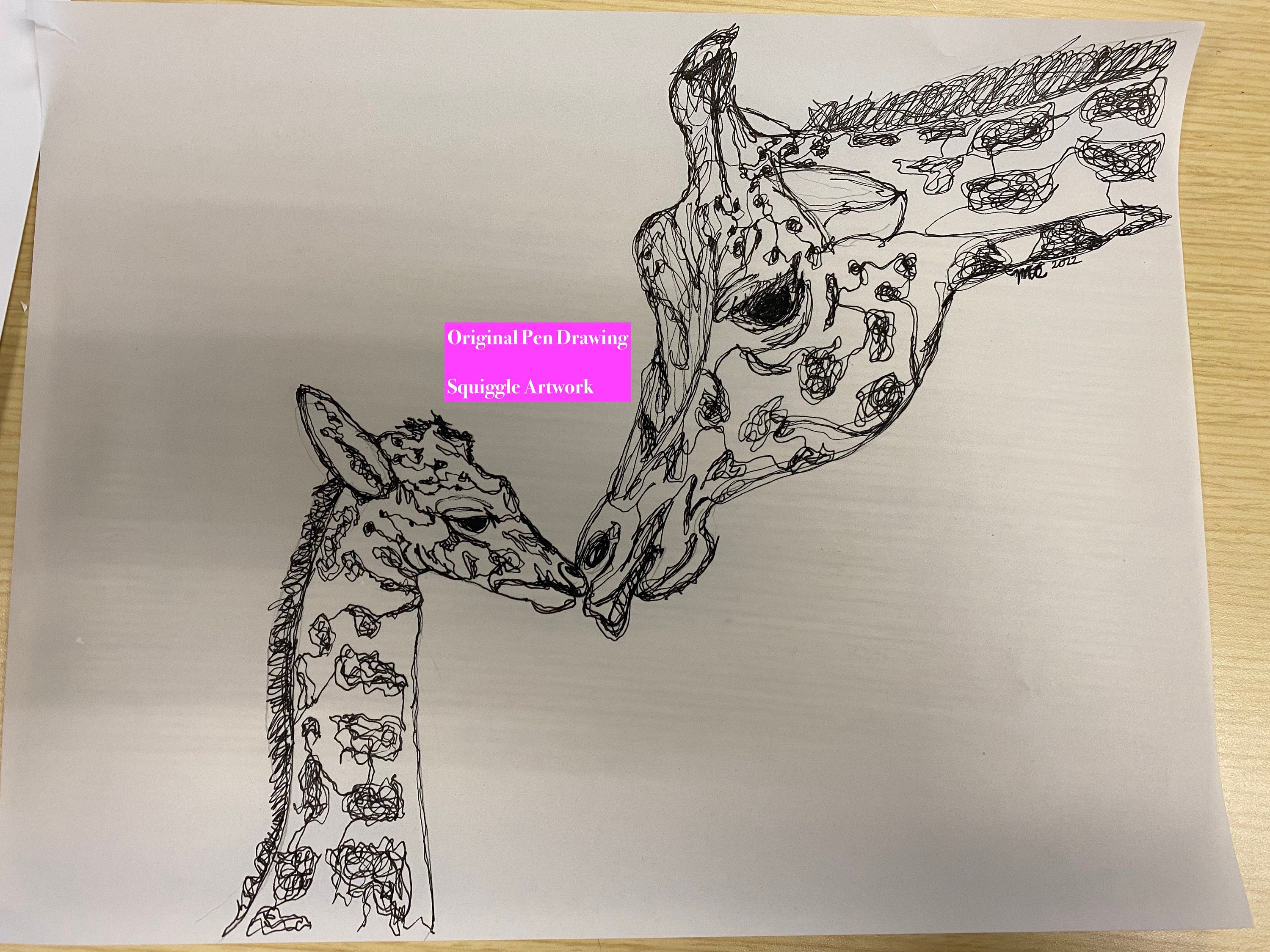 Custom Pen Drawings in Normal Hand Stipple or Squiggle - Etsy