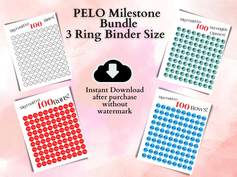 Milestone Tracker Cycle Strength Row Tread Run 100 Class Log Running ...