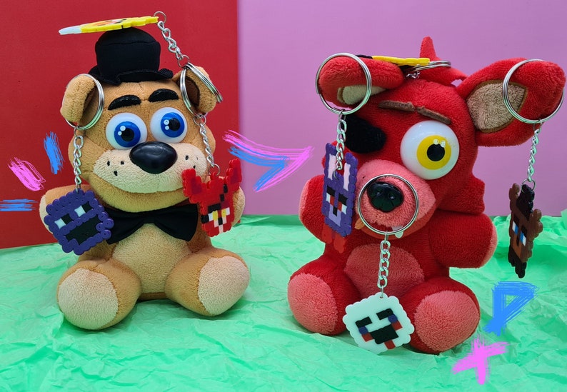 Five Nights at Freddy's Perler Beads Keychain Magnet - Etsy