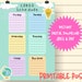 Classroom Daily Schedule Poster, Printable Class Schedule, Weekly ...