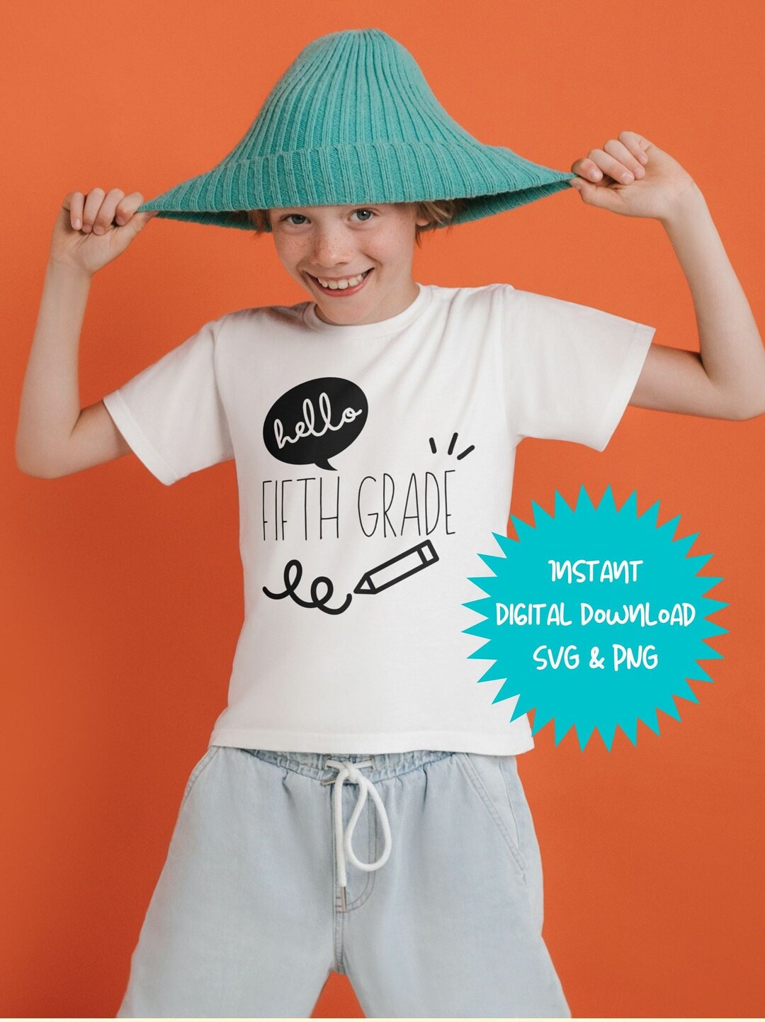 Hello Fifth Grade, First Day of School, 5th Grade Shirt for Kids ...