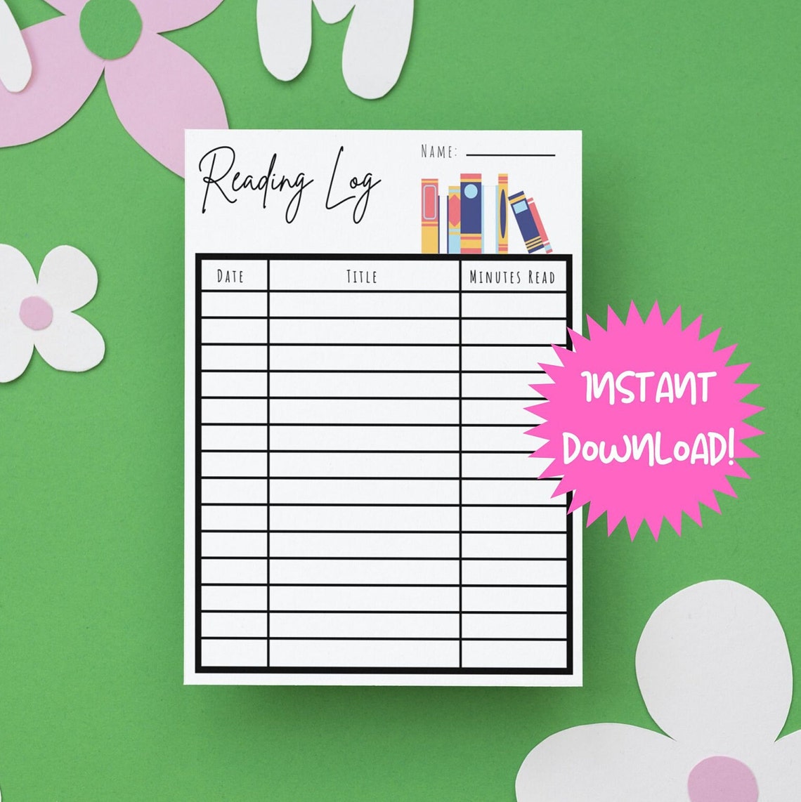 Printable Reading Log, Student Book Log, Classroom Book Chart, Reading ...