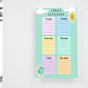 Classroom Daily Schedule Poster, Printable Class Schedule, Weekly ...