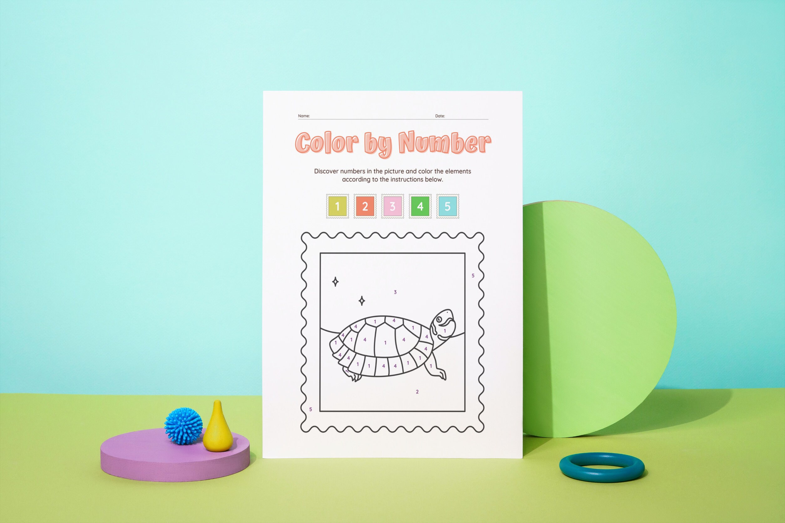 Color by Number Activity Sheet Bundle, Kindergarten Pre School Activity ...