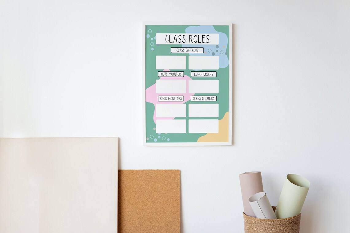 Class Roles Poster, Printable Classroom Jobs Chart, Student ...