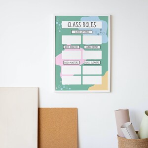 Class Roles Poster, Printable Classroom Jobs Chart, Student ...