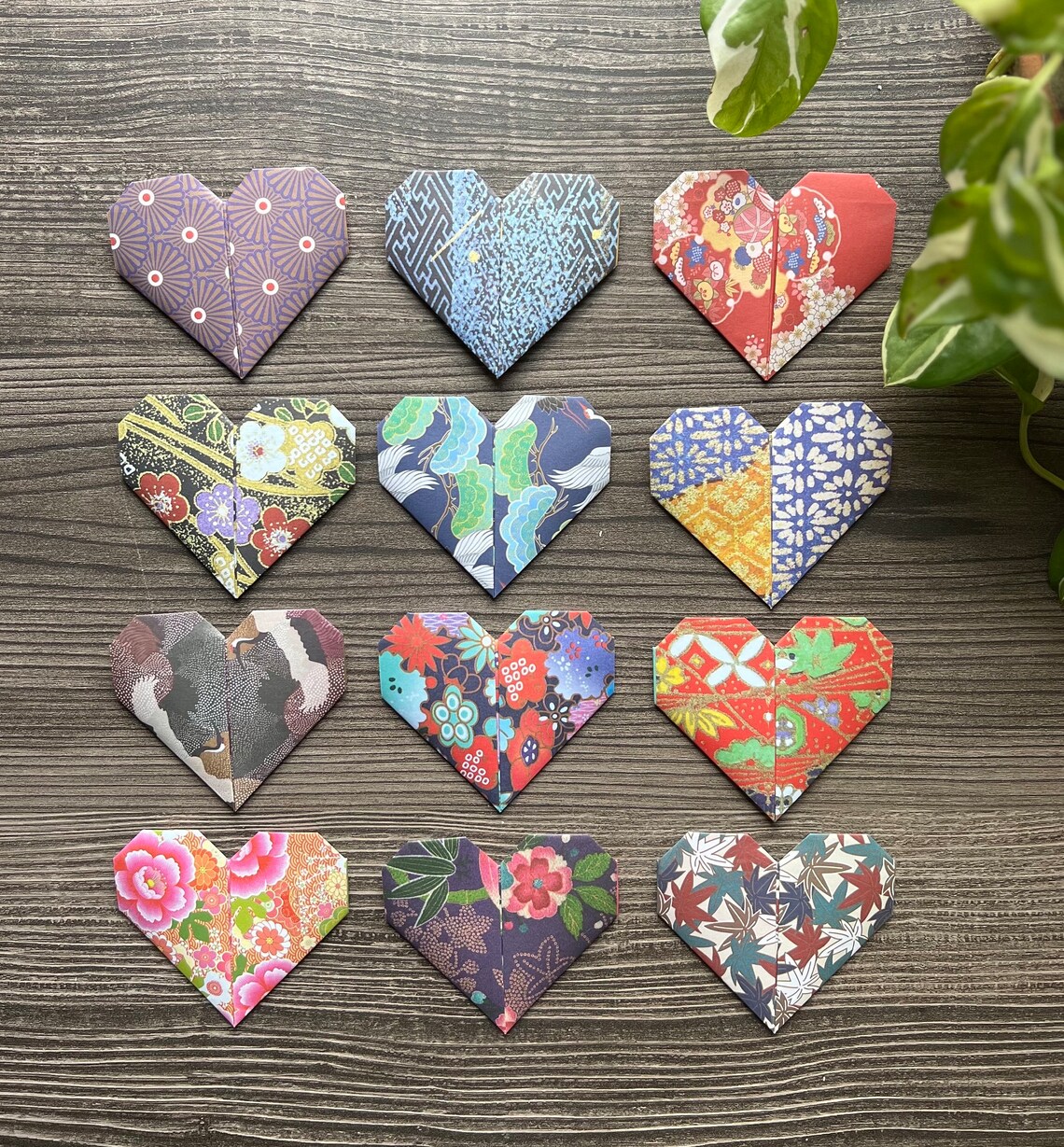 50 Origami Heart Bookmark Great for Book Lovers, Book Club Gifts ...