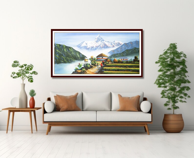 Himalayas, Machhapuchchre Annapurna Art, Everest Range Mountains ...