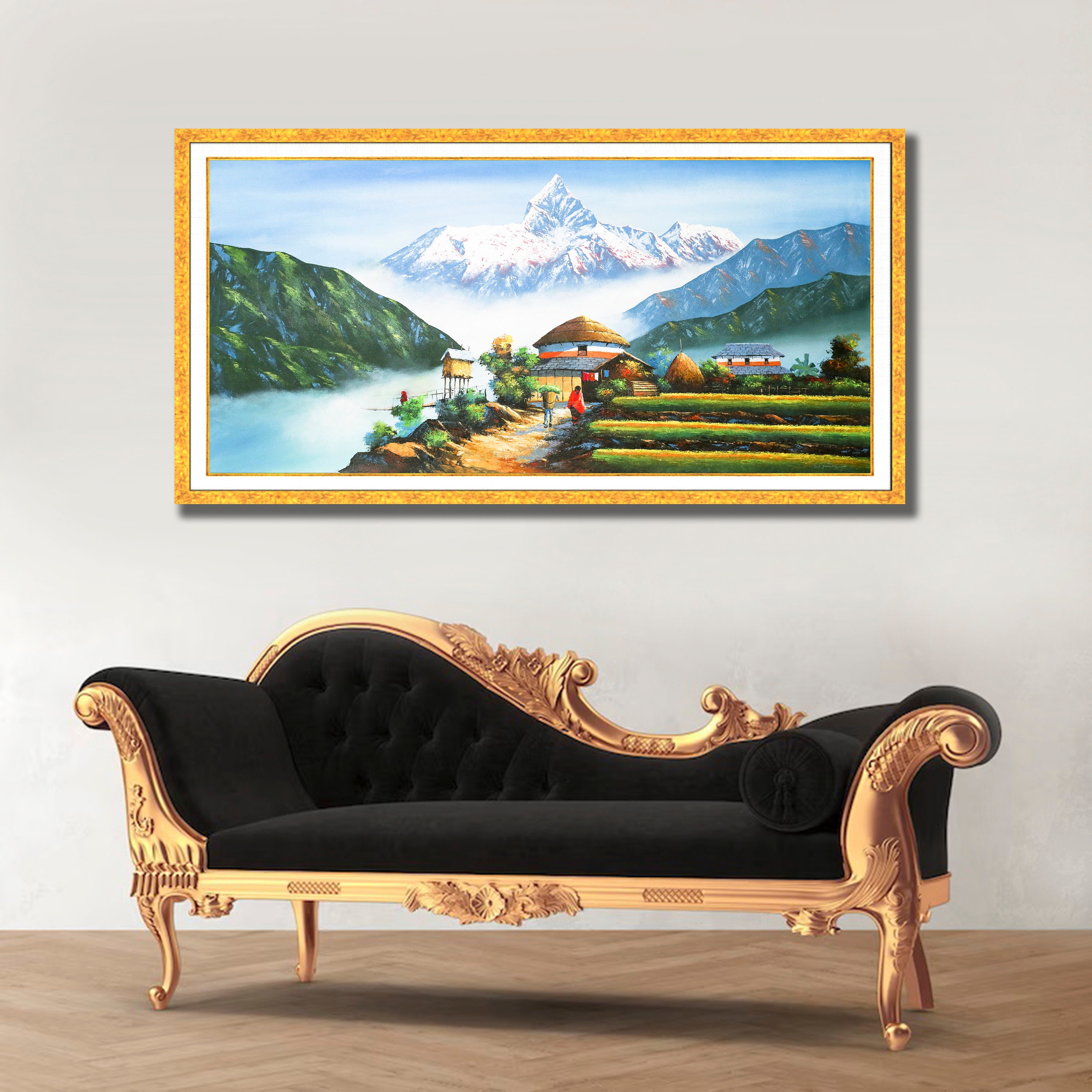 Himalayas, Machhapuchchre Annapurna Art, Everest Range Mountains ...