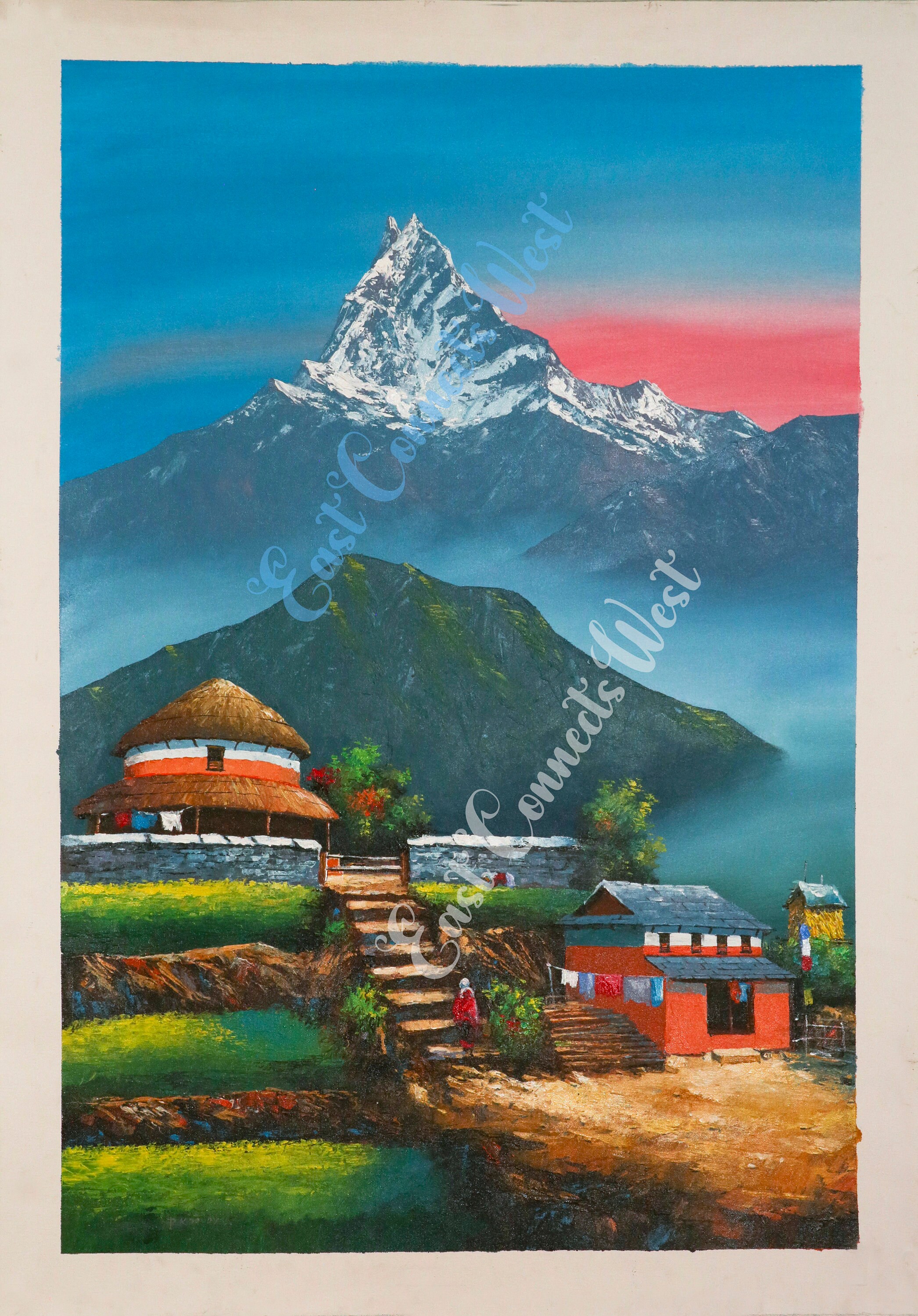 Machhpuchchhre, Mt Fishtail Canvas, Pokhara, Himalayas Annapurna Art ...