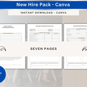 New Hire Pack for HR Onboarding New Employee Starter Pack Employee ...