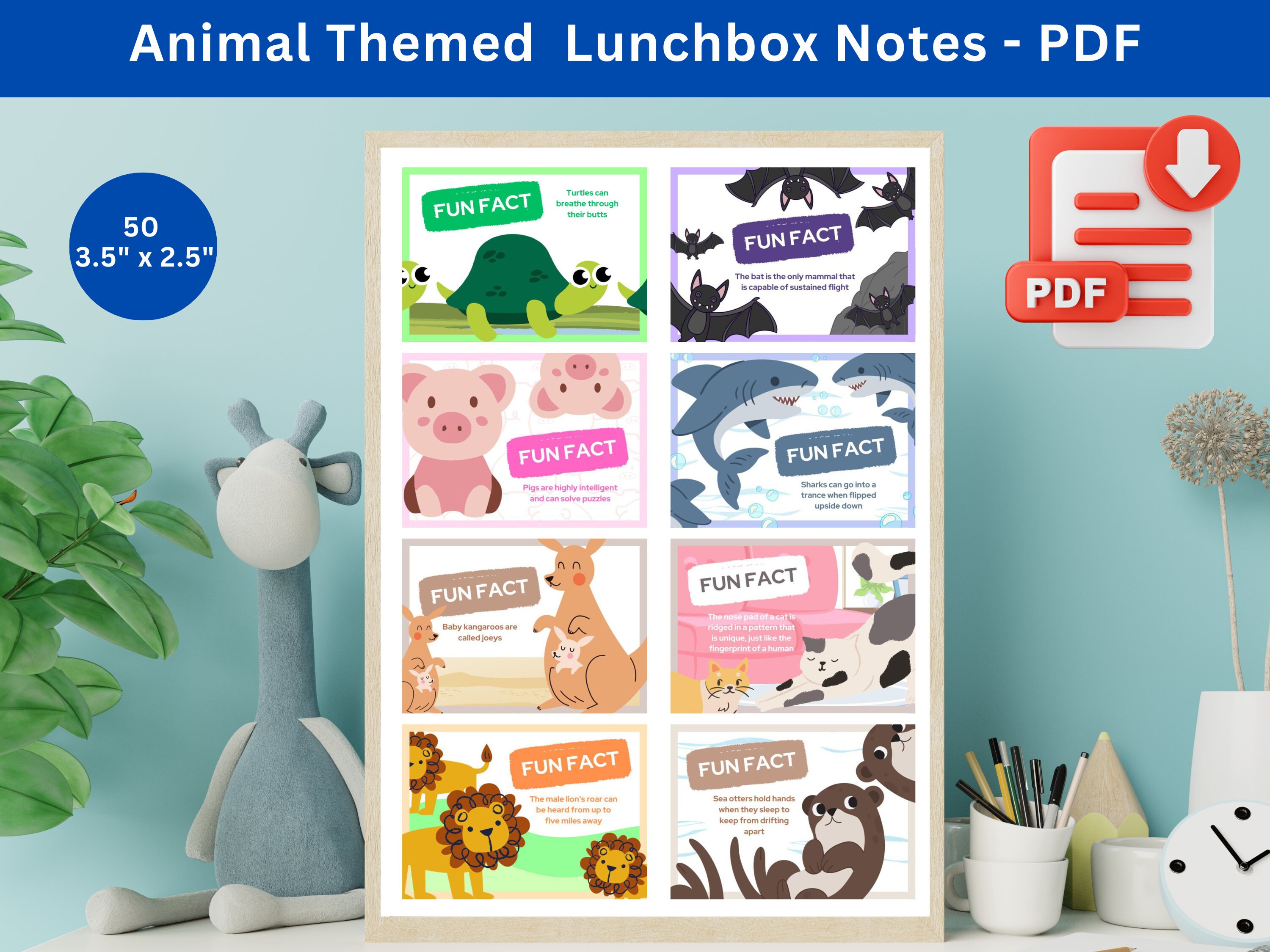 Animal Lunchbox Note Ideas for Moms to Put in Lunchboxes Fun Cute Facts ...