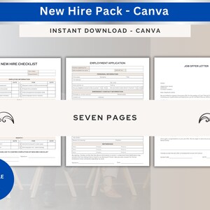 New Hire Pack for HR Onboarding New Employee Starter Pack Employee ...