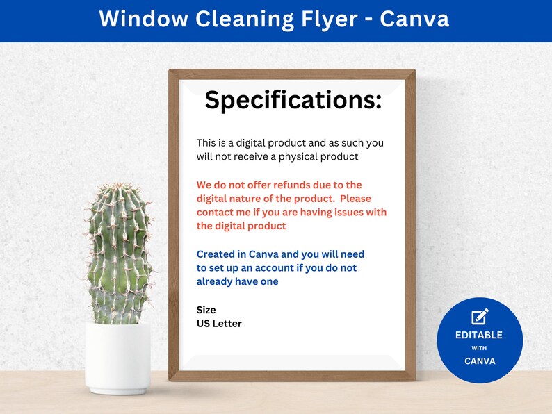 Window Cleaning Flyer Template for Window Washing Services Window ...