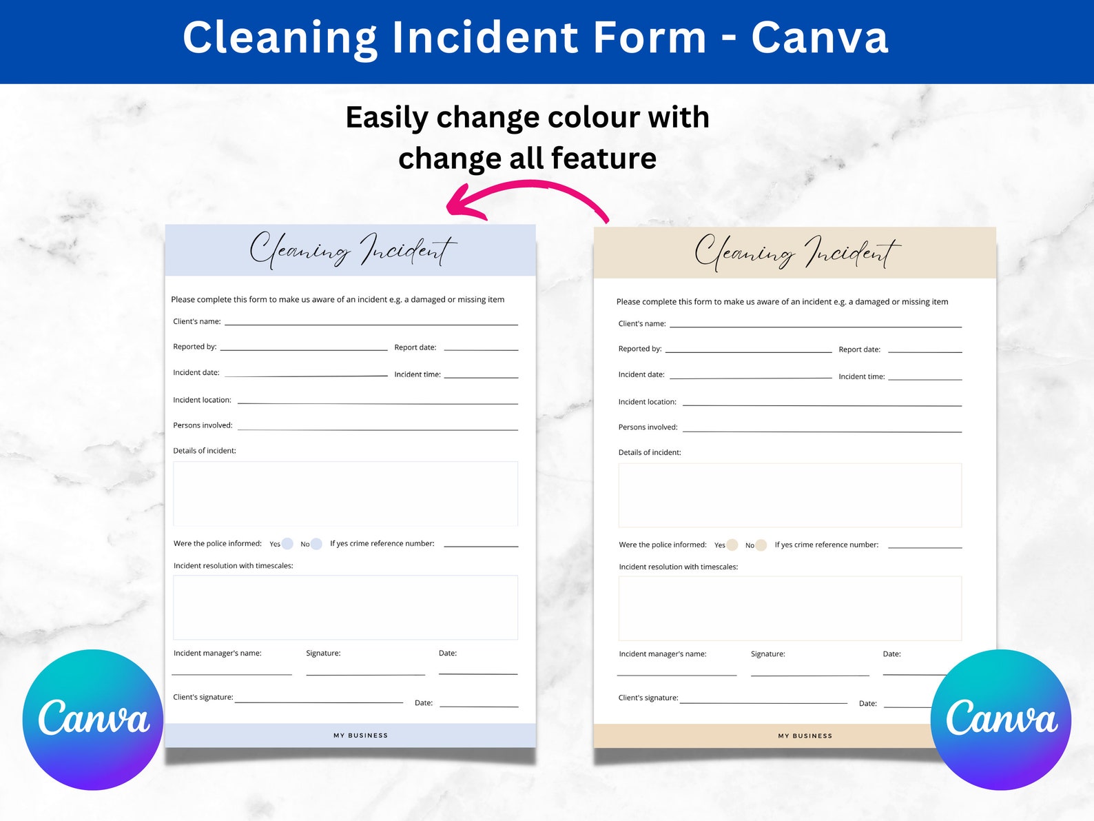 Cleaning Incident Form Template Cleaning Incident Report Example ...