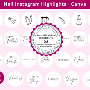 Instagram Highlights Icons Story Highlight Covers for a Nail Salon or ...