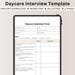 Childcare Hiring Questions for Daycare Interview Form With Example ...