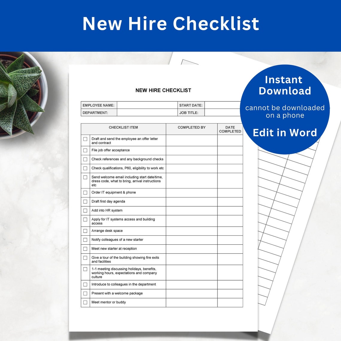 New Hire Checklists | Employee Onboarding Checklist | Employee ...
