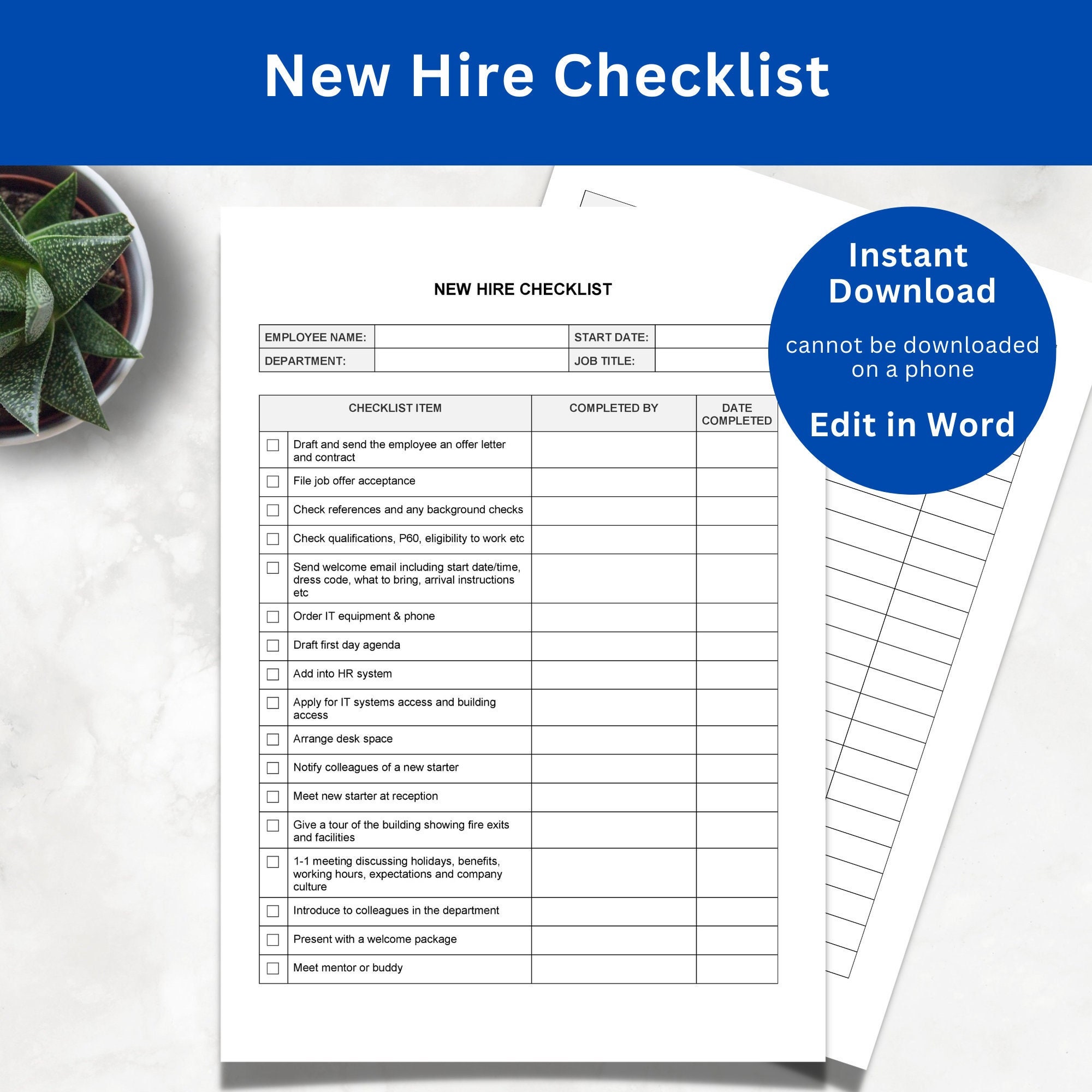 New Hire Checklists | Employee Onboarding Checklist | Employee ...