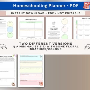 Printable Yearly Homeschool Planner PDF Goodnotes Organization Tool ...
