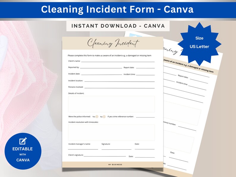 Cleaning Incident Form Template Cleaning Incident Report Example ...