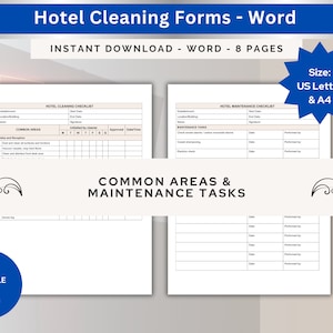 Hotel Cleaning Checklist: Guest Room Cleaning Standards (word, PDF) - Etsy