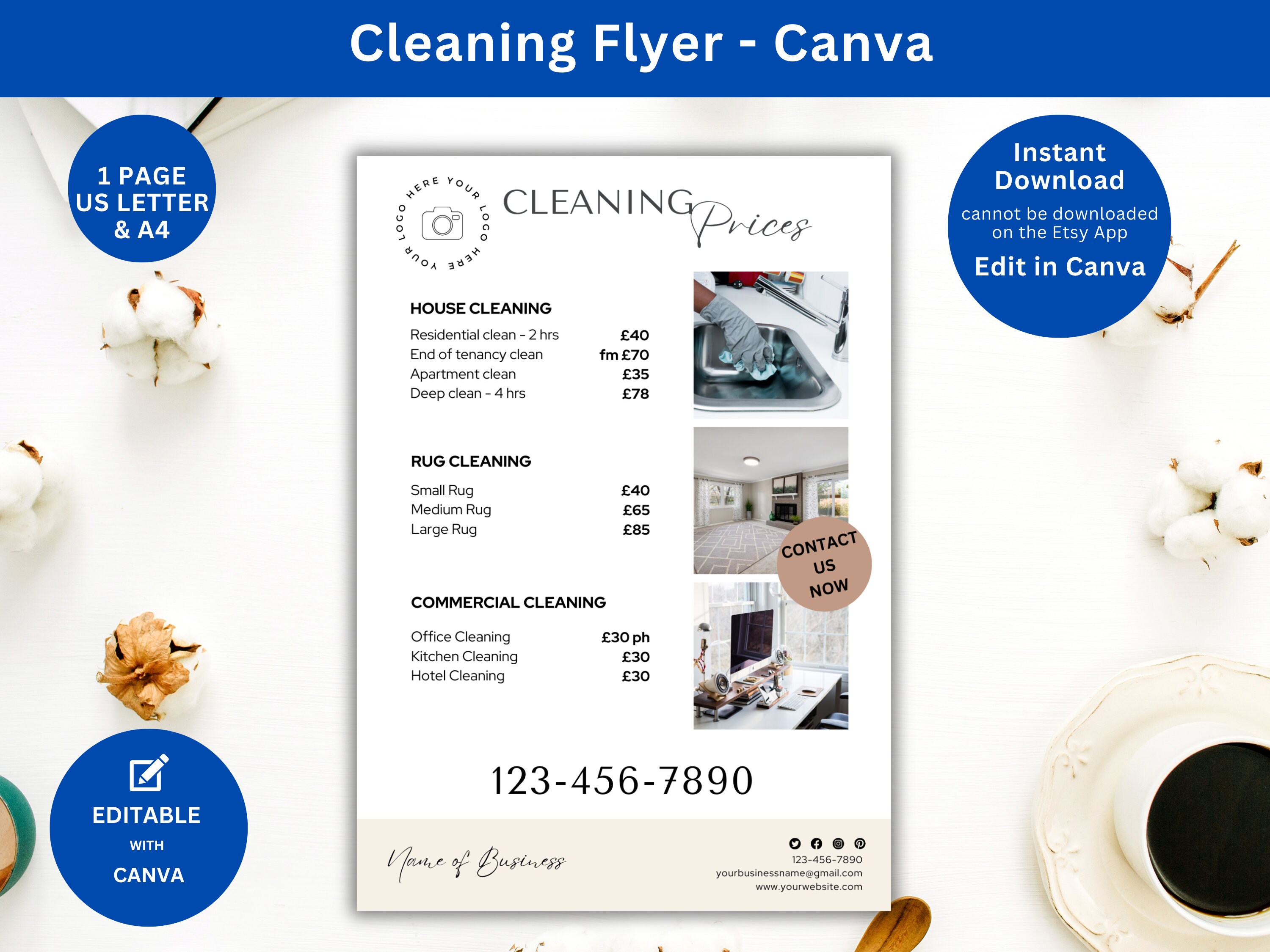 Cleaning Flyer Template for Cleaning Company for Cleaning Services to ...
