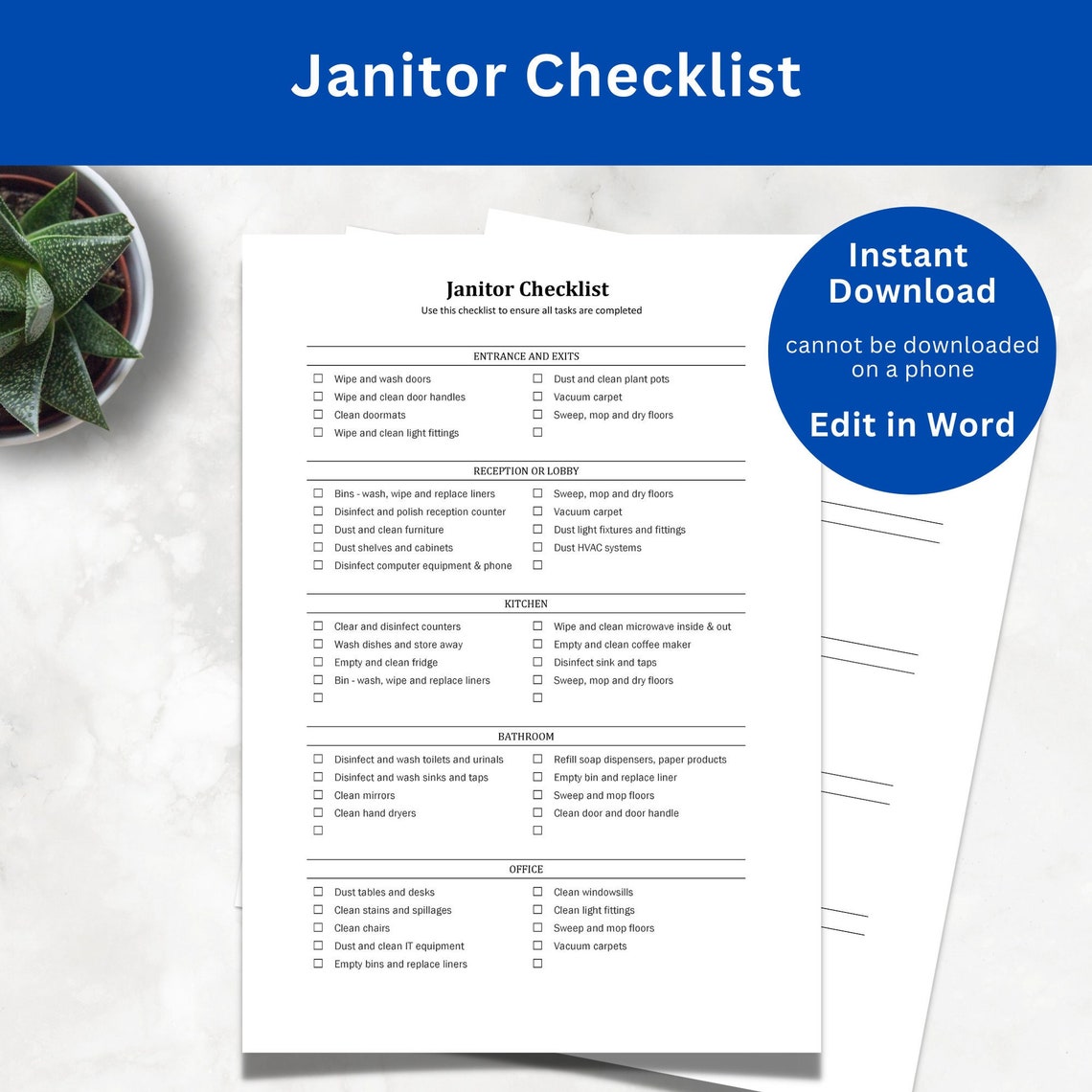 Janitorial Duties Checklist | Janitorial Cleaning Checklist ...