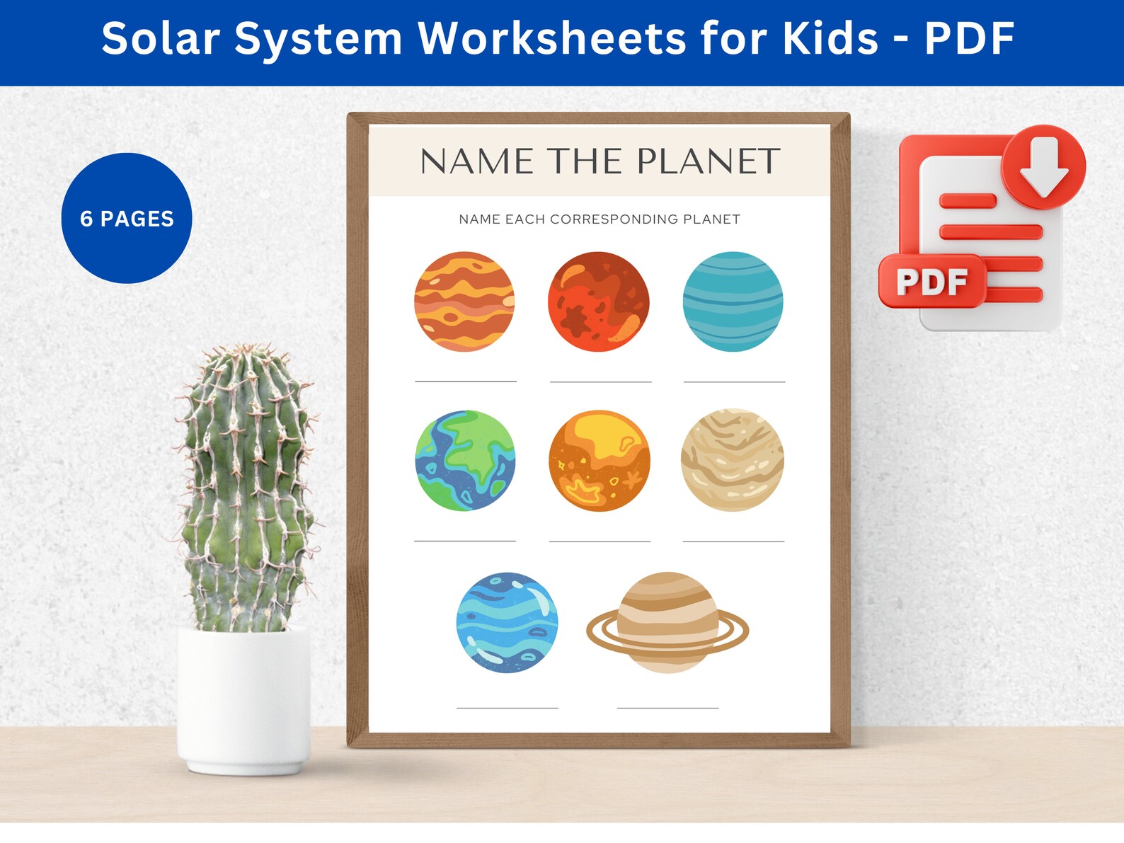 Solar System Planets Pictures Easy Fact Worksheets for Kids Word Search ...