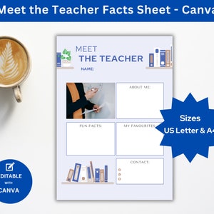 Printable Meet the Teacher Template Goodnotes PDF & Editable Meet the ...