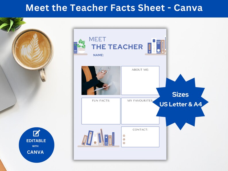 Printable Meet the Teacher Template Goodnotes PDF & Editable Meet the ...