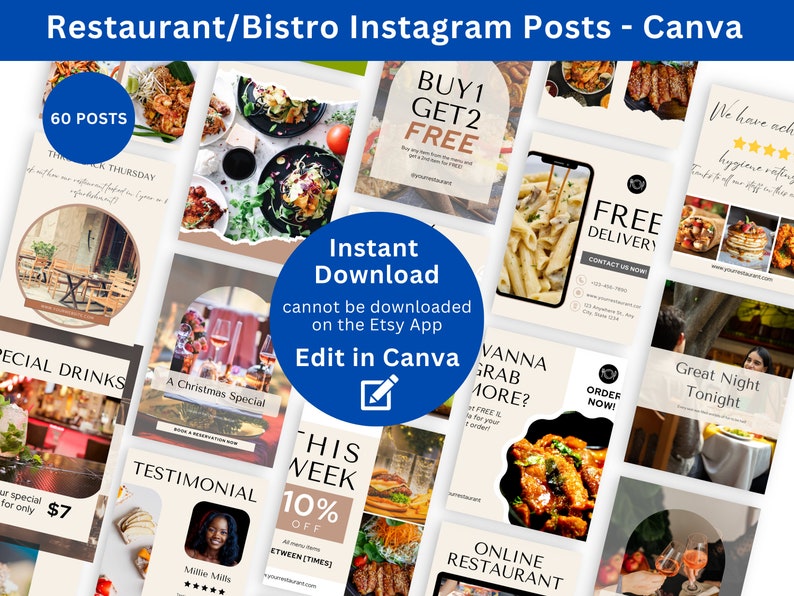 Instagram Post Ideas for New Start up Restaurants, Bistros, Cafes That ...