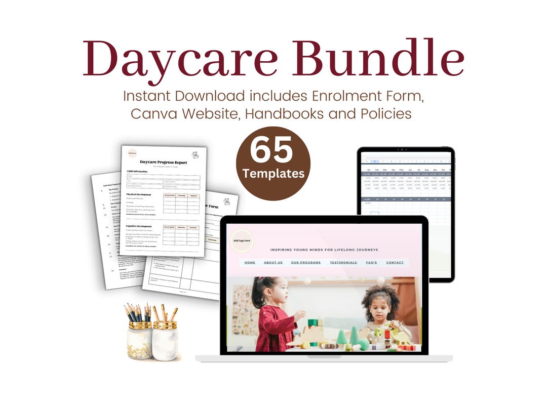 Editable Daycare Forms Bundle: Childcare Business Templates (word ...