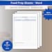 Restaurant Food Prep Sheet: Ingredient Log, Stock Control (word, PDF ...