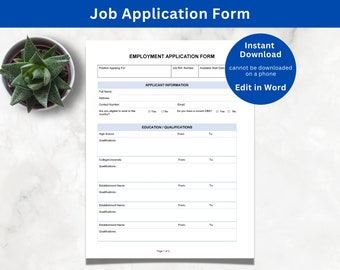 Employment Application Form With Equality and Diversity Monitoring Form ...