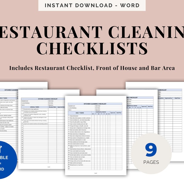 Deep Cleaning House Checklist - Etsy