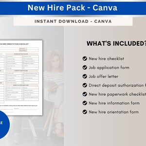 New Hire Pack for HR Onboarding New Employee Starter Pack Employee ...