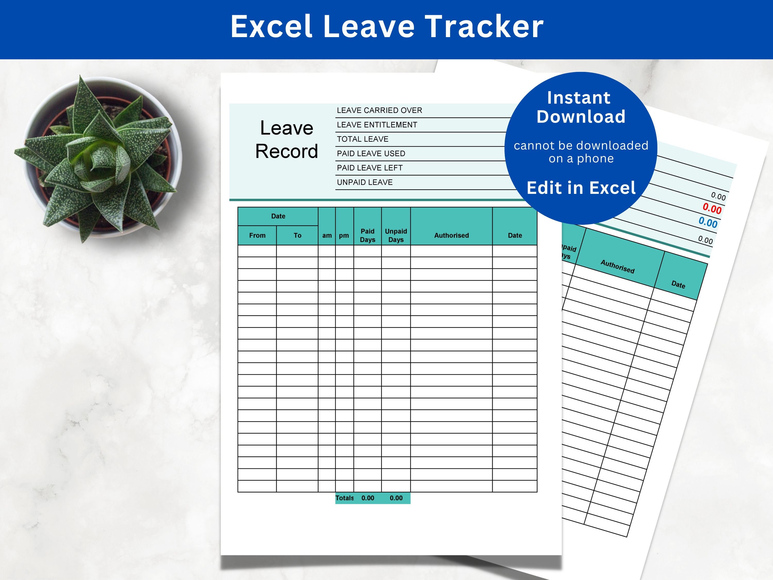 Excel Annual Leave Template