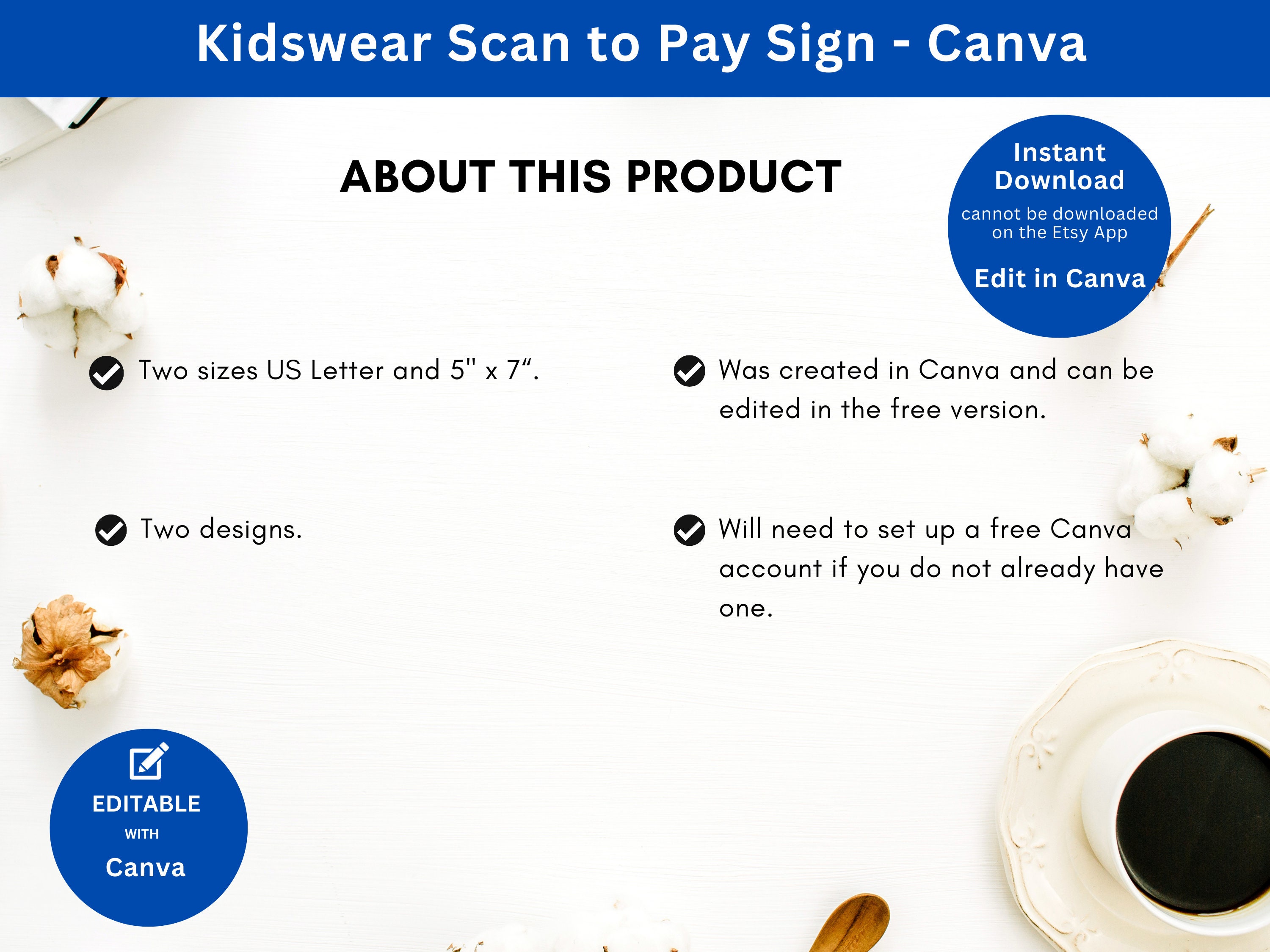 Kidswear Scan to Pay Sign for Kids Clothes Shop Stall Easy Payment ...