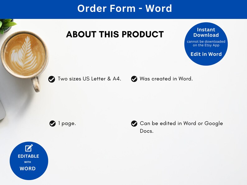 Order Form to Record Orders Over the Phone Ordering on Internet Record Template for Customer ...