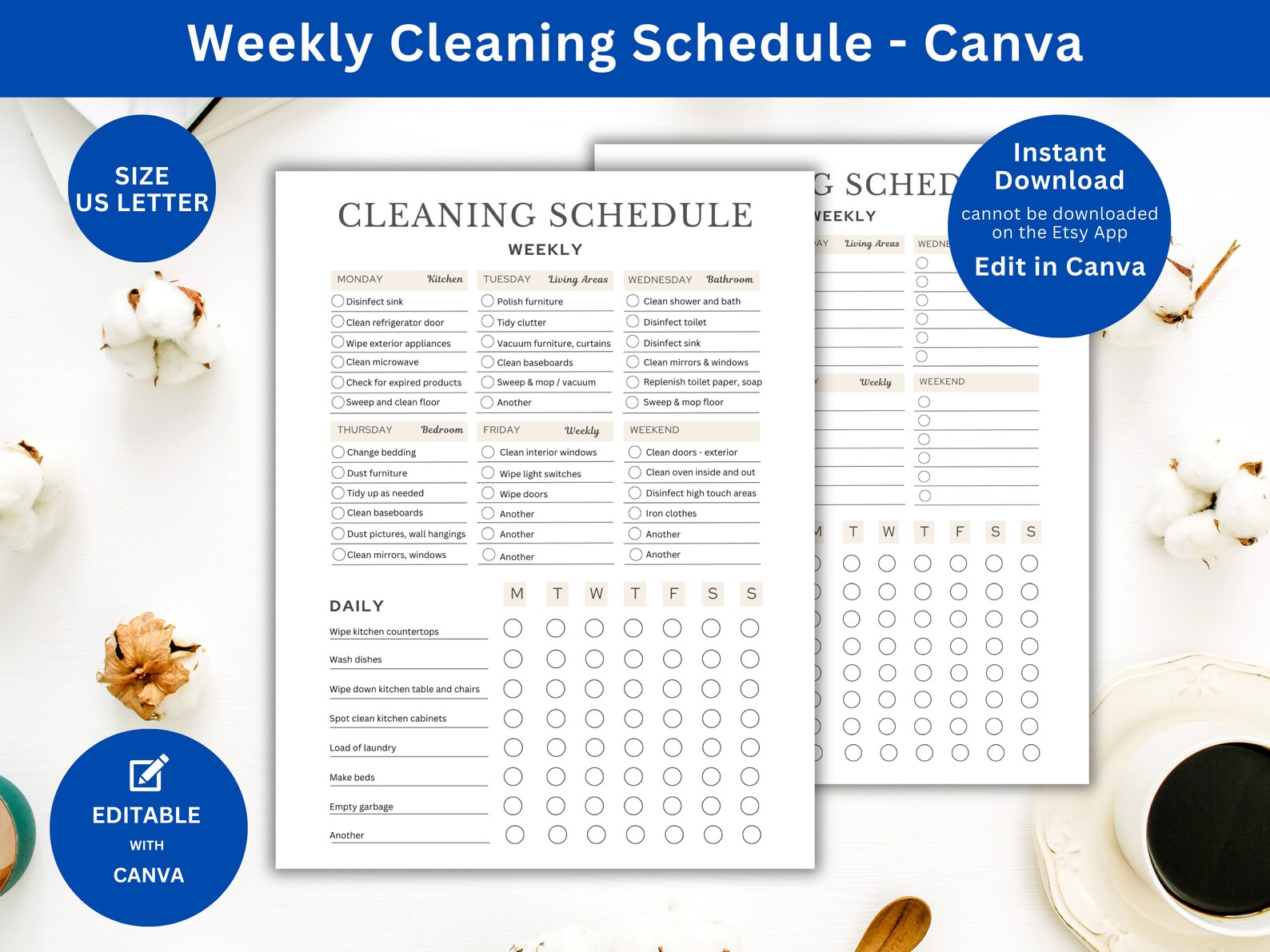 Cleaning Schedule Weekly, Cleaning Schedule Daily, Home Cleaning ...